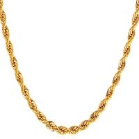 China Twisted Rope Necklace Collarbone Chain Stainless Steel Multi-spec Size Hip Hop Twist for sale