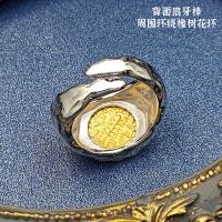 China 925 Sterling Silver Moon Goddess Ancient Coin Ring Queen Gold Bump Ins Wind Tide for sale