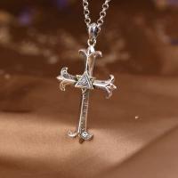 China Men's and Women's Eye of God Cross Pendant in High Fashion S925 Silver with Diamond Shape for sale