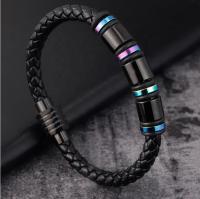 China Multi-layered Weave Leather Bracelet for European Customers Customized and Fashionable for sale
