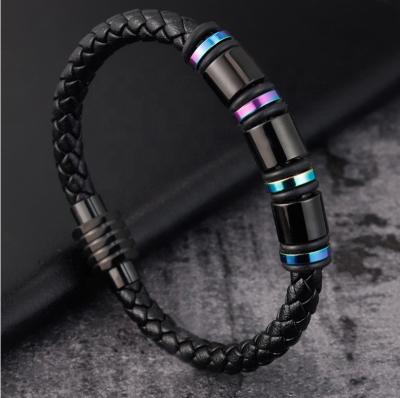China Multi-layered Weave Leather Bracelet for European Customers Customized and Fashionable for sale