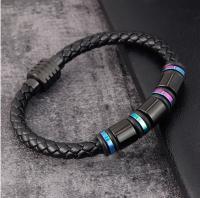 China Multi-layered Weave Leather Bracelet for European Customers Customized and Fashionable for sale
