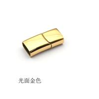 China Stainless Steel Magnet Buckle Flat Rectangular Design for Leather Cord Bracelet Safety for sale