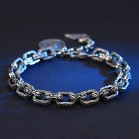 China Jewelry Main Material S925 Sterling Silver Personality Retro Imperious Crack Bracelet for sale