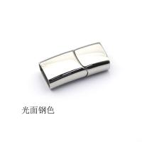 China Stainless Steel Magnet Buckle Flat Rectangular Design for Leather Cord Bracelet Safety for sale