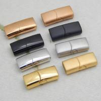 China Stainless Steel Magnet Buckle Flat Rectangular Design for Leather Cord Bracelet Safety for sale