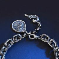 China Jewelry Main Material S925 Sterling Silver Personality Retro Imperious Crack Bracelet for sale