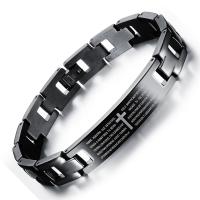 China European Style Stainless Steel Bracelets for Men Bible Characters and OEM/ODM Options for sale