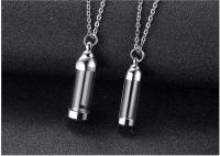 China Can Open Hollow Tube Pendants For Women Men Ashes Cremation Memorial Necklace Stainless Steel Unisex Jewelry 20