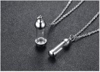 China Can Open Hollow Tube Pendants For Women Men Ashes Cremation Memorial Necklace Stainless Steel Unisex Jewelry 20