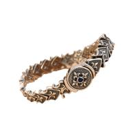 China Retro Seafarer Anchor Bracelet for Men Thick Sterling Silver Personality Included for sale