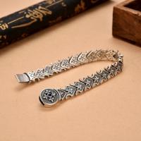 China Retro Seafarer Anchor Bracelet for Men Thick Sterling Silver Personality Included for sale