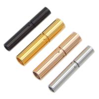 China CNC Inlay Technology Black Rhodium Plating Stainless Steel Buckle for Bracelet Necklace for sale