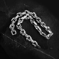 China Sterling Silver Hip Hop Chain European and American Men's Advanced Sense Hipster Necklace for sale