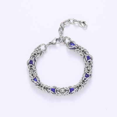 China 8 Year's Experience Advantage Opal Titanium Steel Heavy Manual Chain Men's Bracelet for sale