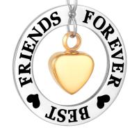 China Stainless Steel Cremation Necklace for Pets Friends Ashes Holder Urn Keepsake Pendant for sale