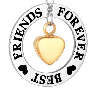 China Stainless Steel Cremation Necklace for Pets Friends Ashes Holder Urn Keepsake Pendant for sale