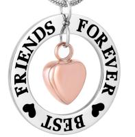 China Stainless Steel Cremation Necklace for Pets Friends Ashes Holder Urn Keepsake Pendant for sale