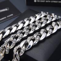 China Smooth Stripes and Full Floral Thai Silver Men's Hand Bracelet S925 Sterling Silver for sale