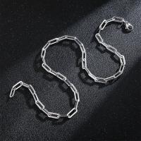 China Women's Retro Paper Clip Choker Long Cross Chain Titanium Steel Collarbone Necklace for sale