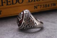 China European and American Men's Titanium Steel Crusader Ring Perfect for Party Occasions for sale