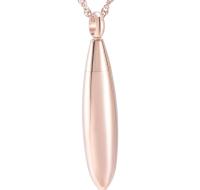 China Picture High Capacity Water Drop Pendant Rose Gold/Black/Gold Ashes Holder Memorial Urn Cremation Jewelry for sale