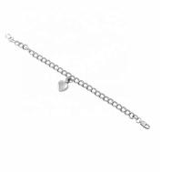 China Stainless Steel Keepsake Memorial Cremation Bangle Heart Charm Urn Bracelet for Women for sale