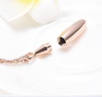 China Picture High Capacity Water Drop Pendant Rose Gold/Black/Gold Ashes Holder Memorial Urn Cremation Jewelry for sale