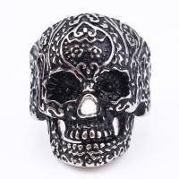 China European and American Stainless Steel Skull Ring for Men's Engagement Bands or Rings for sale