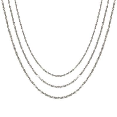 China DIY Jewelry Must-Have Titanium Steel Square Wire Double Buckle Chain for Men and Women for sale