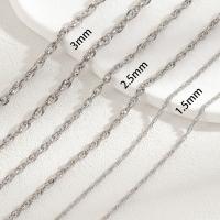 China DIY Jewelry Must-Have Titanium Steel Square Wire Double Buckle Chain for Men and Women for sale