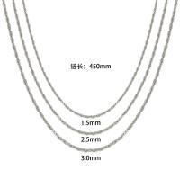 China DIY Jewelry Must-Have Titanium Steel Square Wire Double Buckle Chain for Men and Women for sale