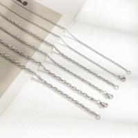 China DIY Jewelry Must-Have Titanium Steel Square Wire Double Buckle Chain for Men and Women for sale