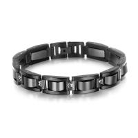 China Stylish Gold Plated Japanese and Korean Fashion Titanium Steel Magnet Men's Bracelet for sale