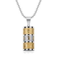 China Retro Buddhist Prayer Wheel Necklace Six-Character Mantra Pendant for Men and Women for sale