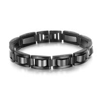China Stylish Gold Plated Japanese and Korean Fashion Titanium Steel Magnet Men's Bracelet for sale