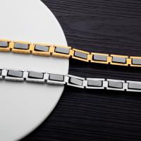 China Stylish Gold Plated Japanese and Korean Fashion Titanium Steel Magnet Men's Bracelet for sale