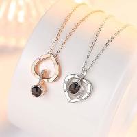 China Gift Your Special Someone 100 Languages I Love You Necklace with Projection Pendant for sale