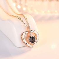 China Gift Your Special Someone 100 Languages I Love You Necklace with Projection Pendant for sale