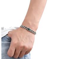 China Contracted Style S925 Sterling Silver Niche Design Tank Guba Bracelet for Men and Women Blue Green Black Gem for sale