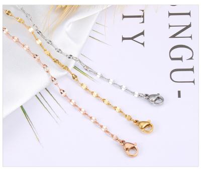 China European and American Style Lip Chain Necklace in 304 Stainless Steel for Collarbone for sale
