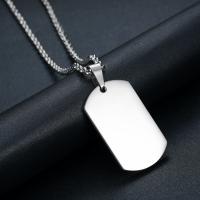 China 8 Year's Experience Laser Engraved Titanium Steel Pendant Necklace for Men and Women for sale