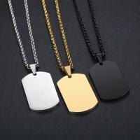 China 8 Year's Experience Laser Engraved Titanium Steel Pendant Necklace for Men and Women for sale