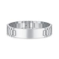 China European and American Simple CNC Inlay Titanium Steel Men's Bracelet Jewelry Type Bracelets for sale