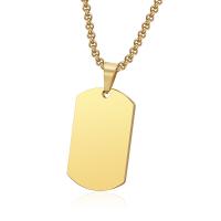 China 8 Year's Experience Laser Engraved Titanium Steel Pendant Necklace for Men and Women for sale