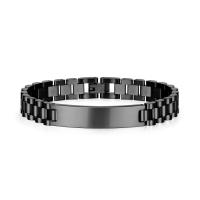 China European and American Simple CNC Inlay Titanium Steel Men's Bracelet Jewelry Type Bracelets for sale