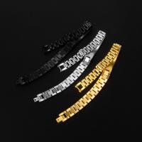 China European and American Simple CNC Inlay Titanium Steel Men's Bracelet Jewelry Type Bracelets for sale