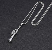 China Gift Occasion Classic Style Silver Music Trumpet Pendant Necklace for Ashes Memorial for sale