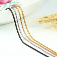 China Gold Titanium Steel Snake Bone Chain Necklace with Simple 316L Stainless Steel Pendant for sale