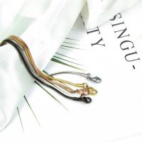 China Gold Titanium Steel Snake Bone Chain Necklace with Simple 316L Stainless Steel Pendant for sale